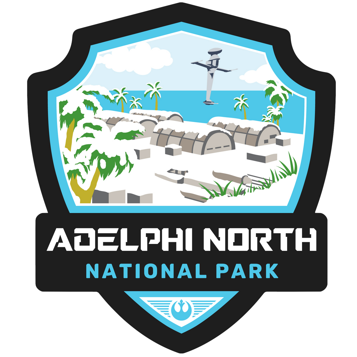 Adelphi Base North National Park Sticker – Red Flag Workshop