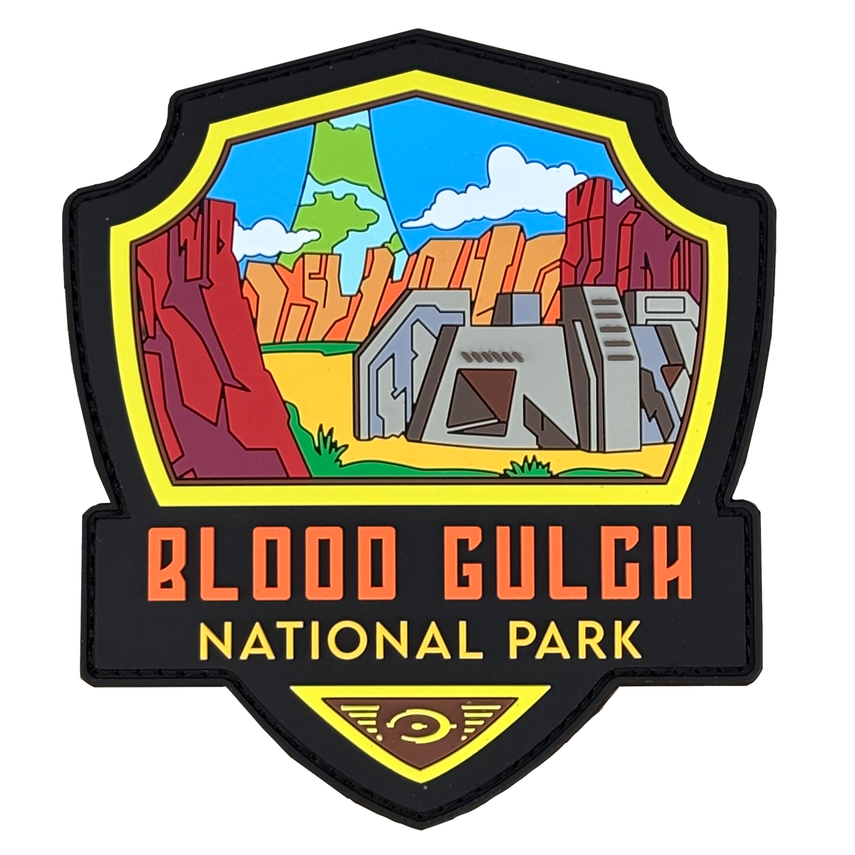 Blood Gulch Halo, Fictional National Park Patch – Red Flag Workshop