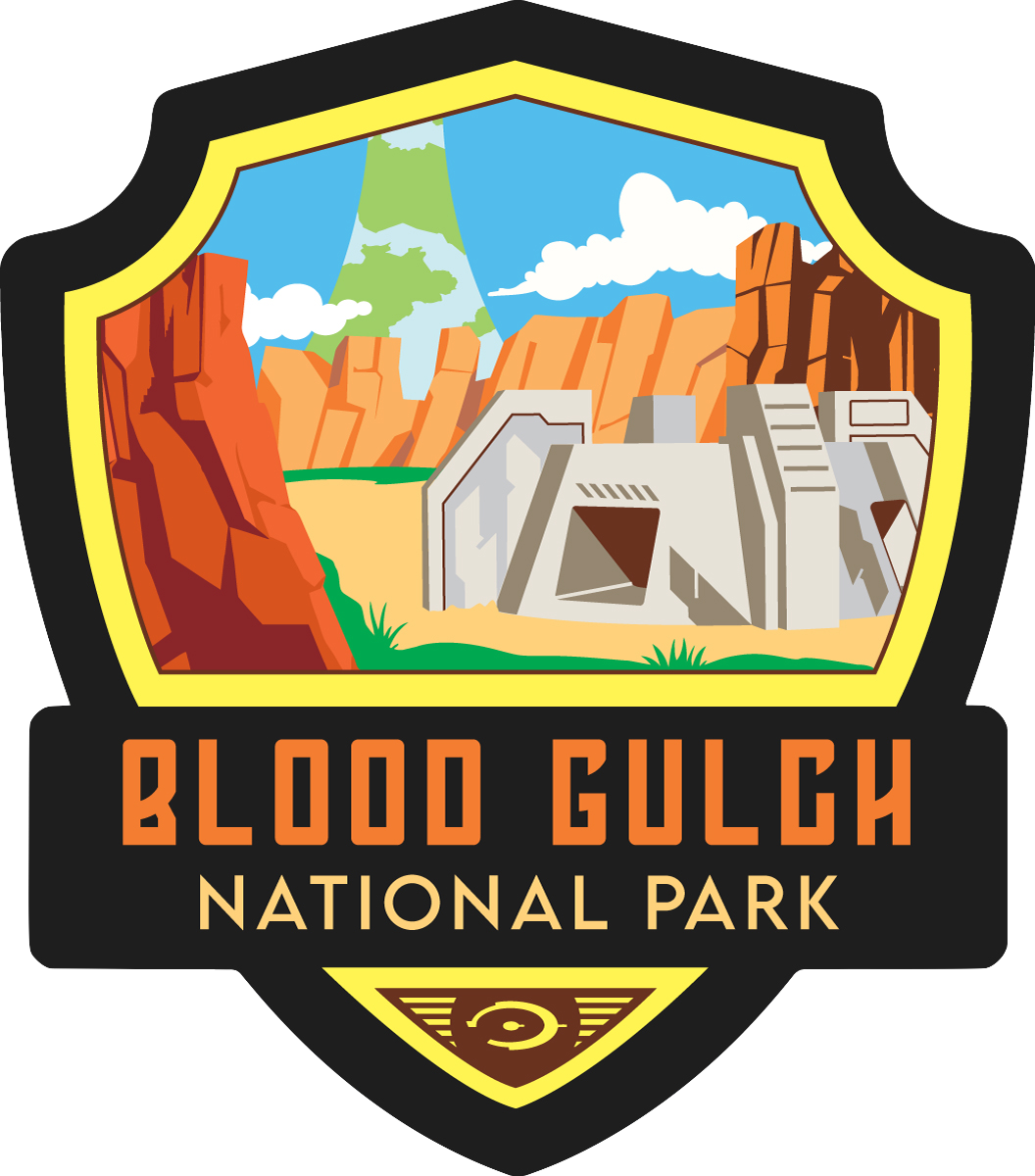 Blood Gulch, Halo National Park Sticker – Red Flag Workshop