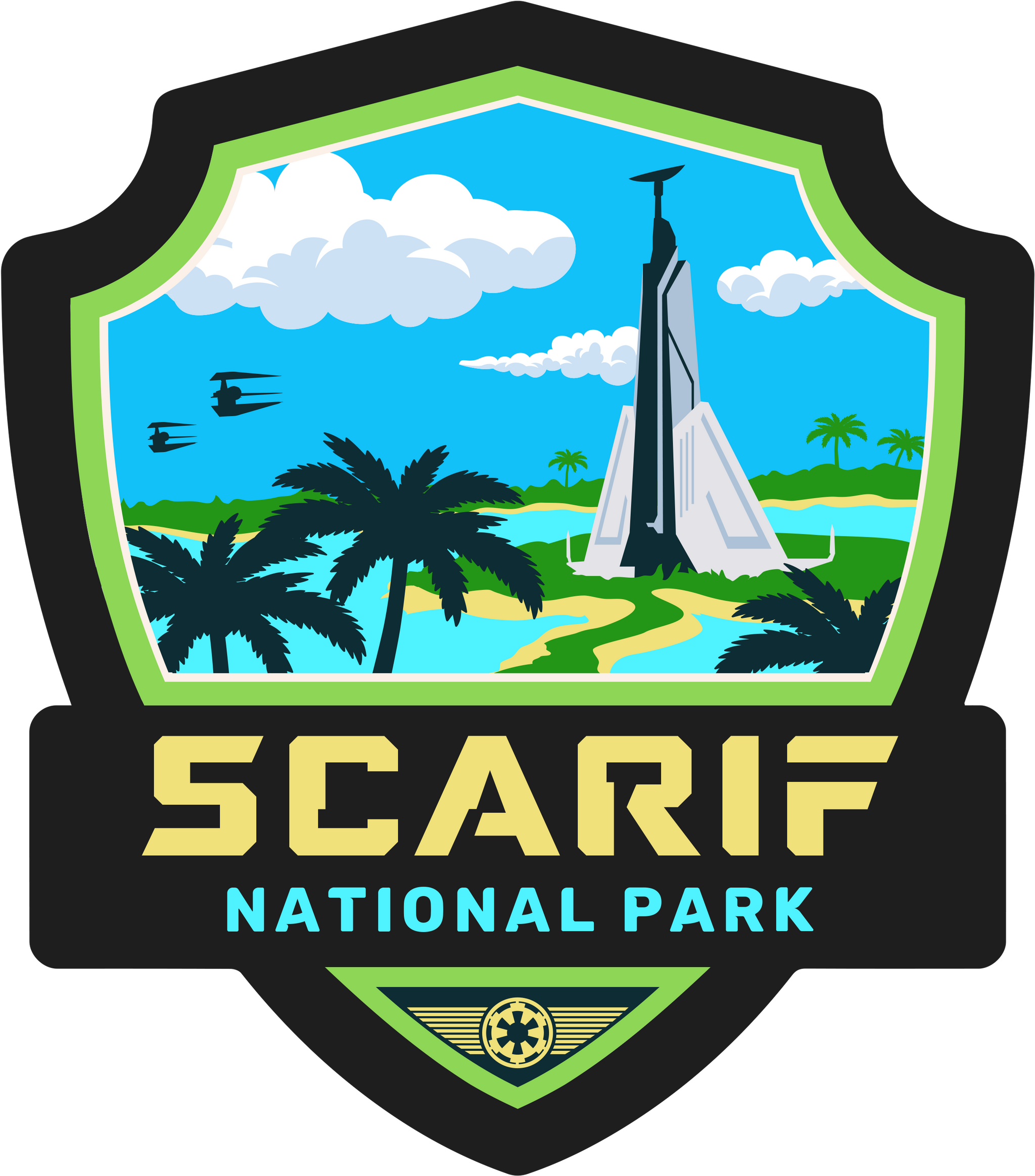 Scarif Sticker – Red Flag Workshop