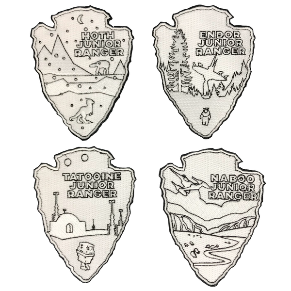 Set of 4 Colorable Junior Ranger Patches – Red Flag Workshop