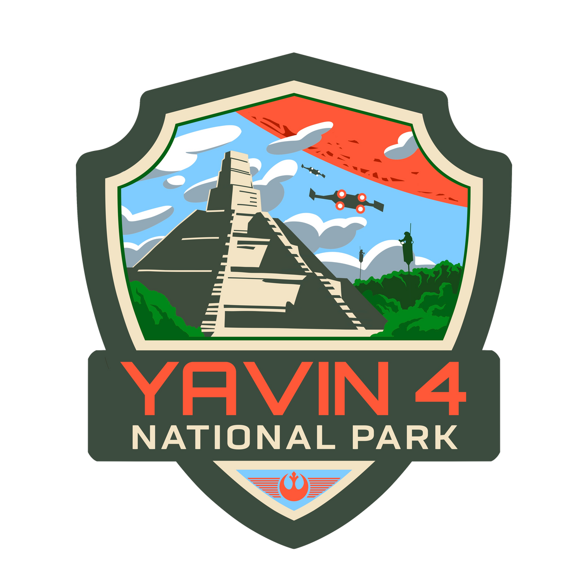 Yavin 4 Sticker – Red Flag Workshop