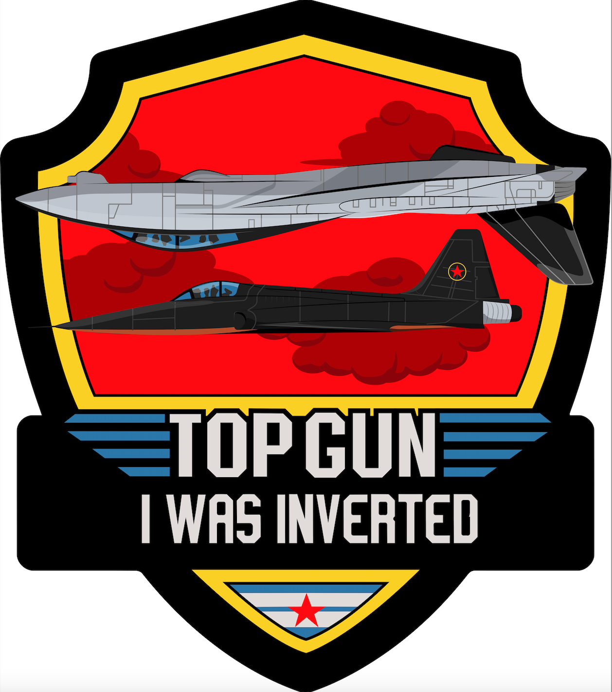 Top Gun Sticker Set, 2 stickers. – Red Flag Workshop